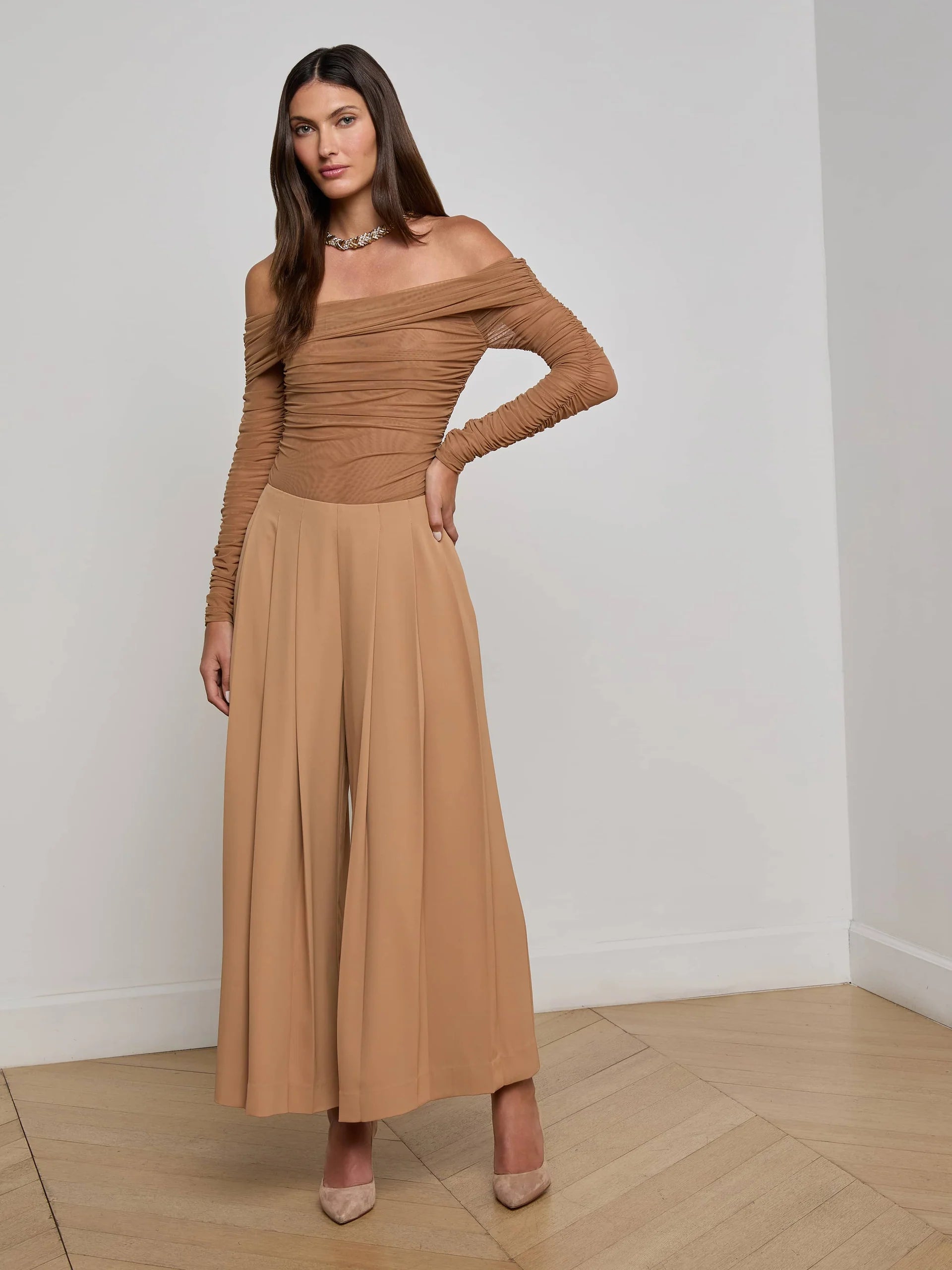 L'AGENCE NOVALYNN PLEATED PANT - CINNAMON SWIRL – Miss Henry Boutique